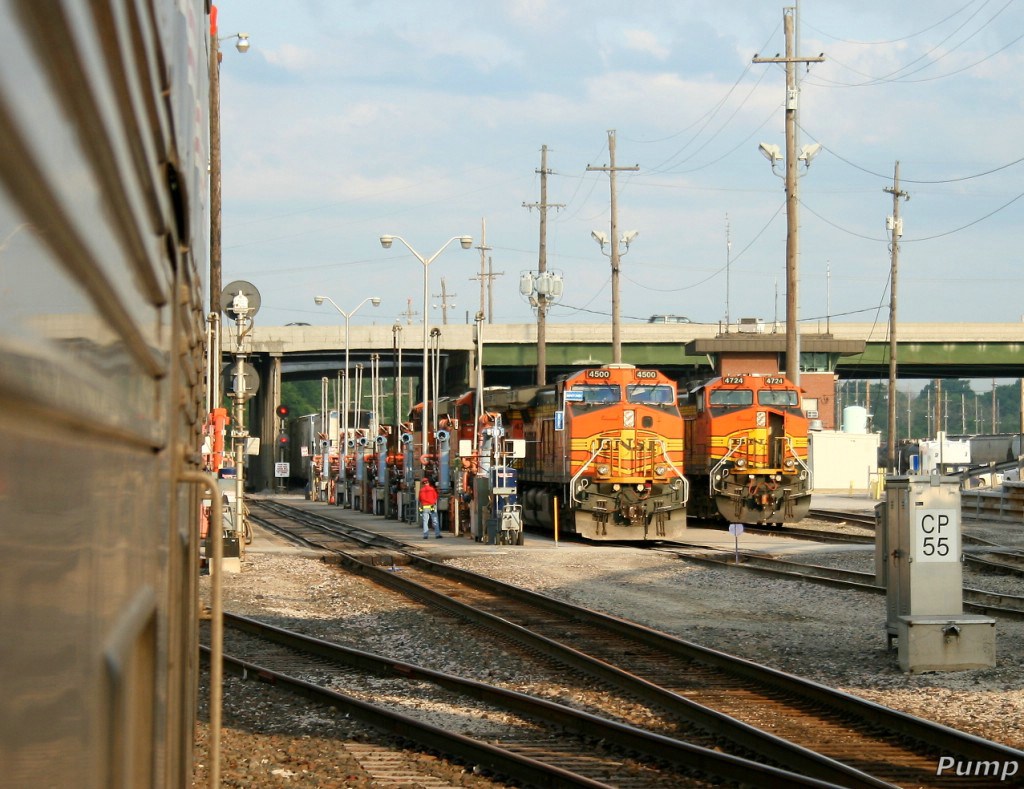BNSF Locomotives in the Yard